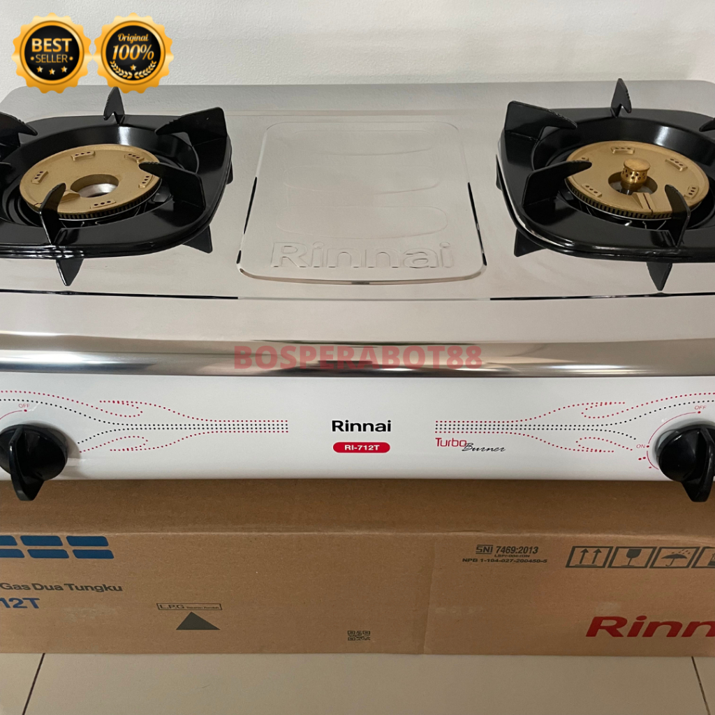 Jual KOMPOR GAS RINNAI 2 TUNGKU RI712T RI 712 TG API BESAR | Shopee ...