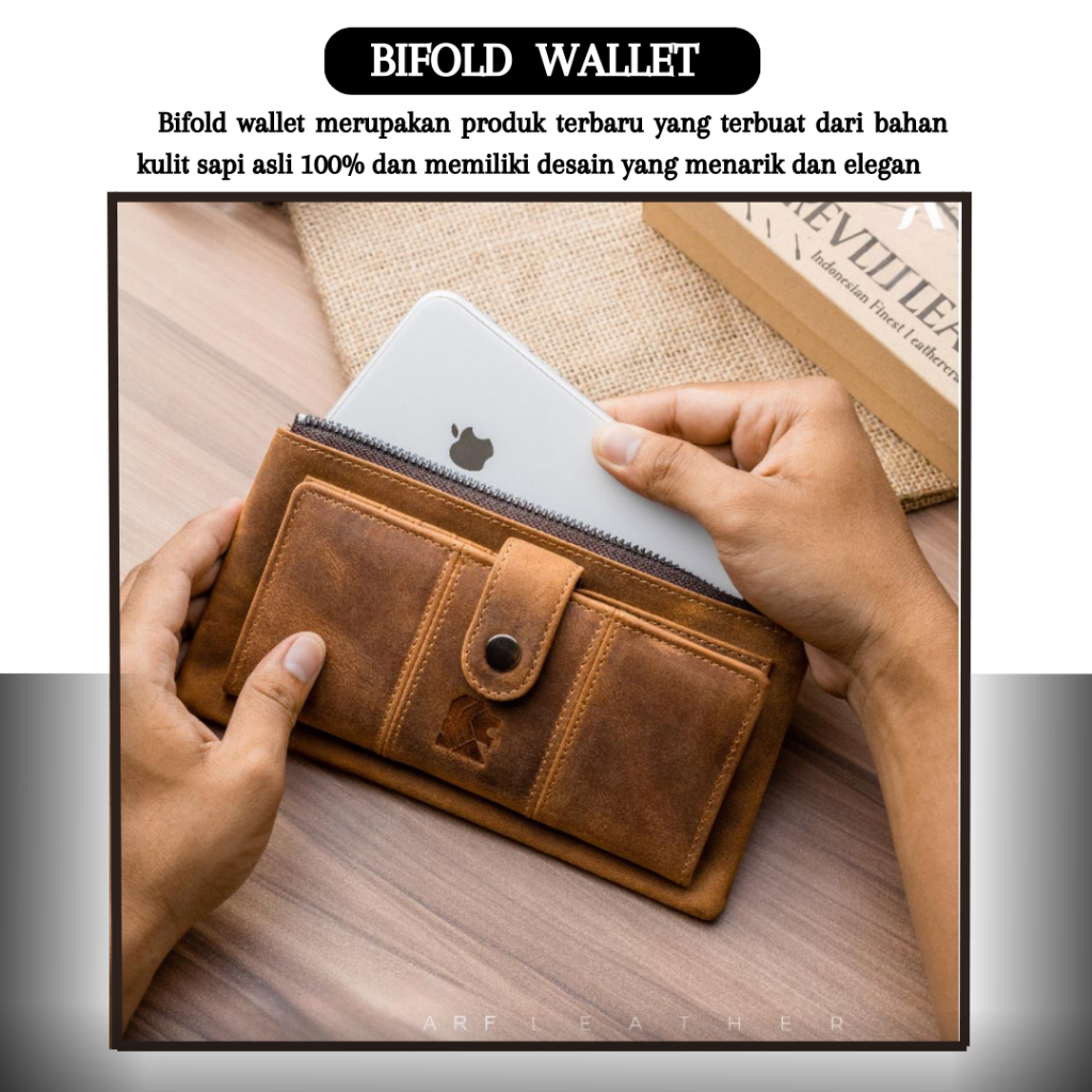 Jual Dompet Kulit Asli Wallet Pria Cowok Asli Panjang Original Branded ...