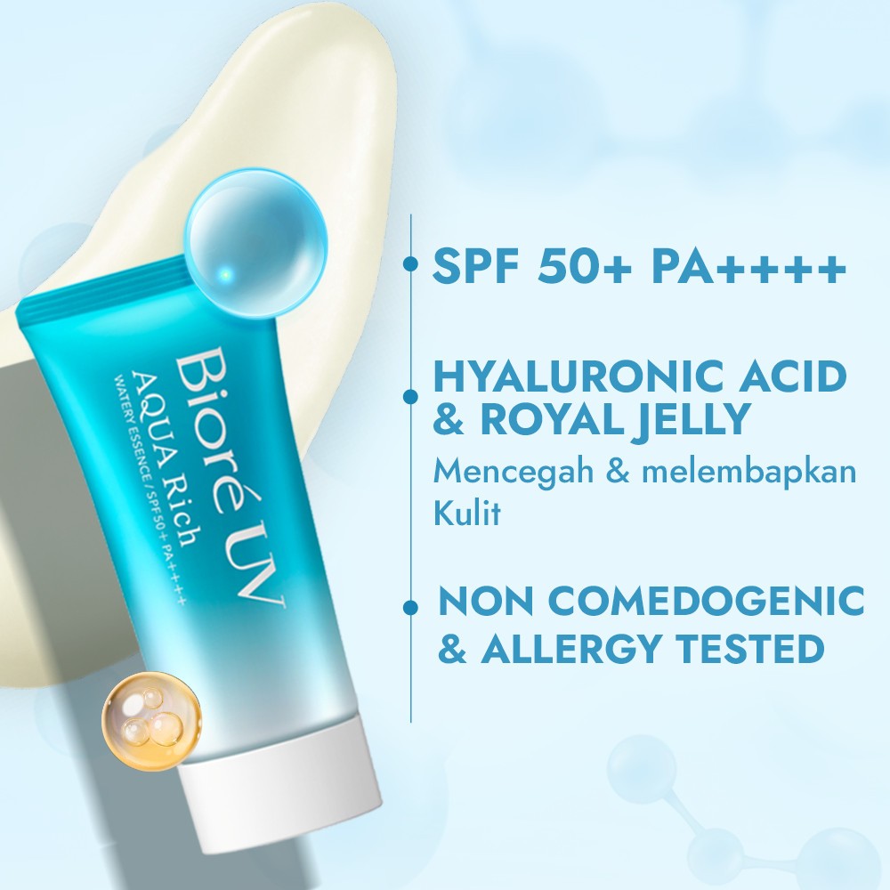 Jual Biore UV Aqua Rich Watery Essence Sunscreen Sun screen Sunblock ...