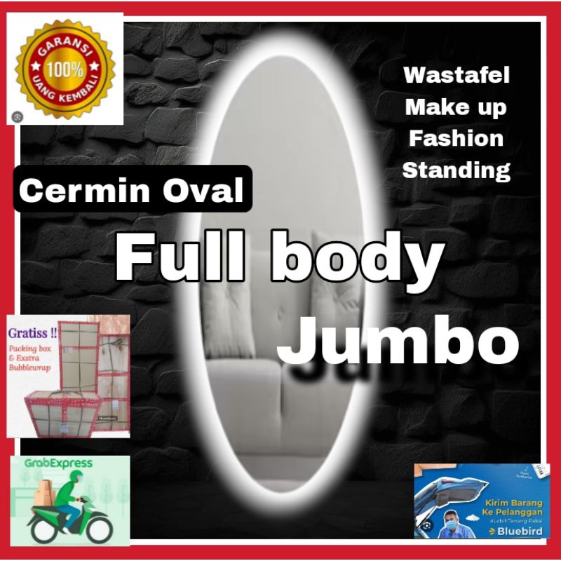 Jual Cermin Besar Oval Bulat Aestetck Led Putih Pink Warm White Kuning ...