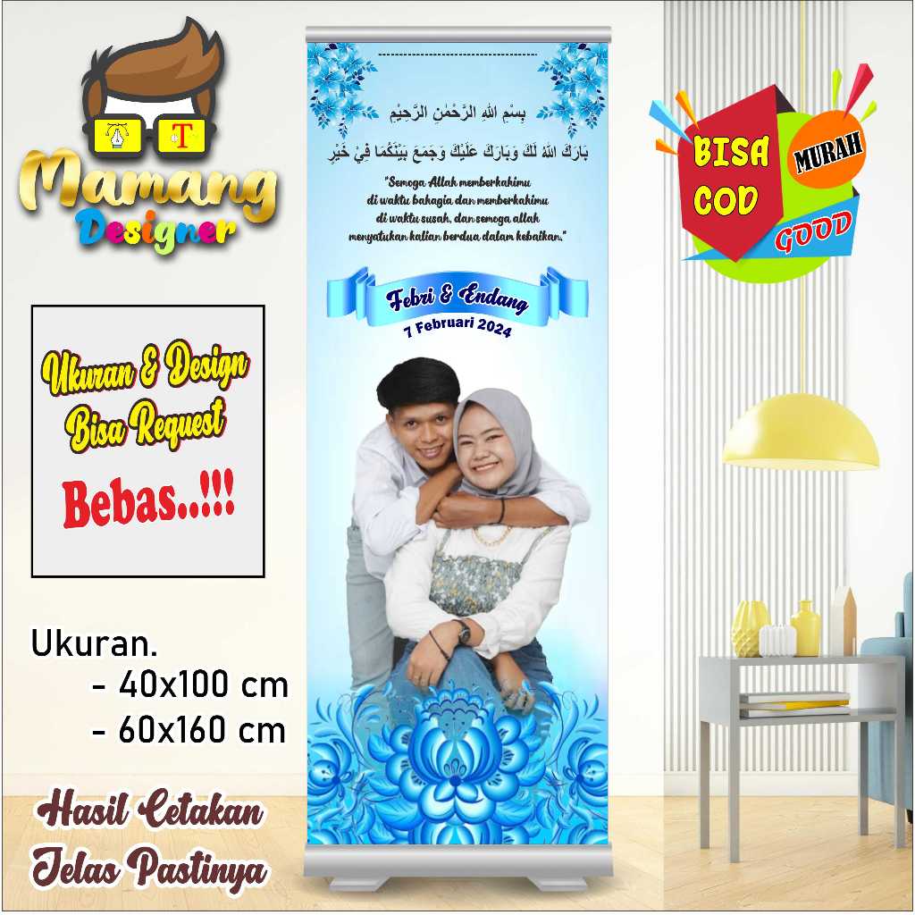 Jual Spanduk Banner MMT Prewedding Atau Foto Pernikahan bb | Shopee ...