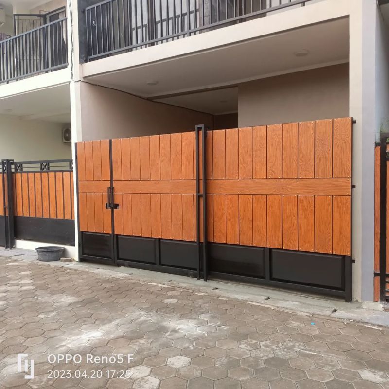 Jual pagar moderen/pagar minimalis/pagar plank grc/pagar besi hollow ...