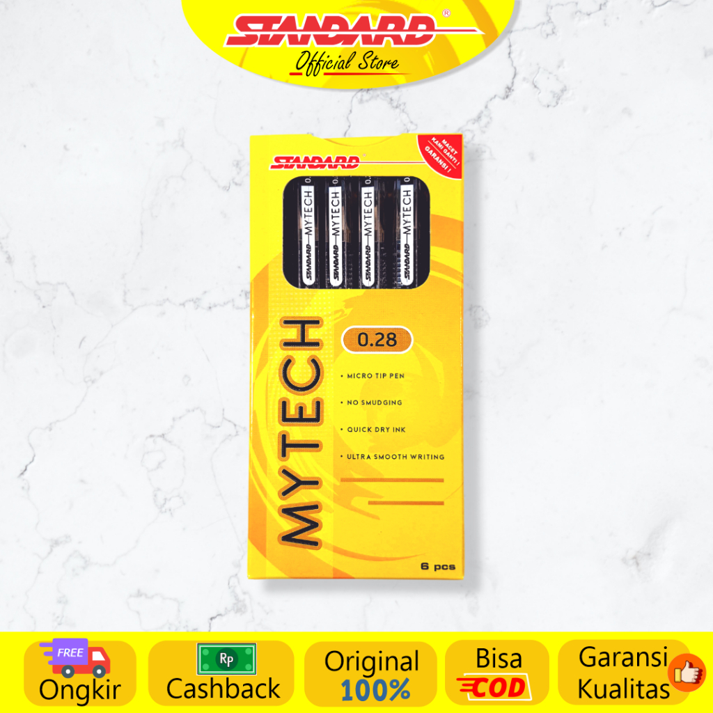 Jual Standard Pen [1 Pack / 6 Pcs] - Pulpen MYTECH 0.28 Gel ( Alat Tulis / Pen / Ballpoint ...