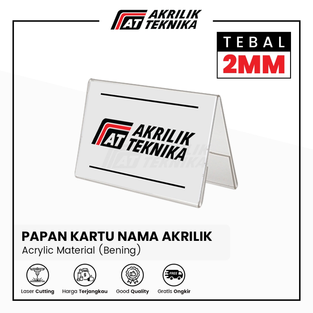 Jual Papan Nama Akrilik Stand Display Meja Kantor Bisnis Kartu Name Tag ...