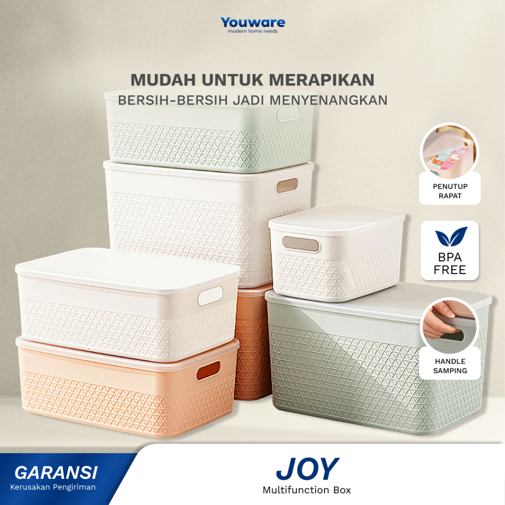 Jual Youware - Joy Box Penyimpanan Barang Serbaguna / Storage Box / Organizer Aesthethic ...