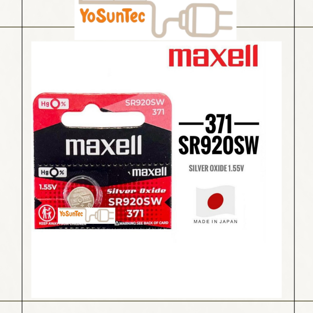 Jual Baterai Maxell 371 SR920SW Original Maxell 371 Maxell 920 Original ...