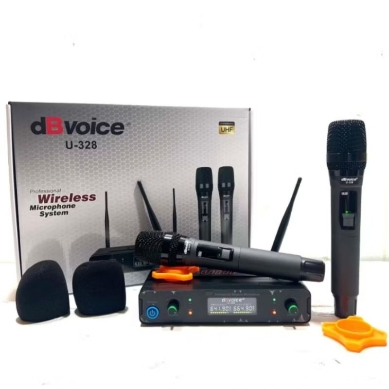 Jual Audio sound Microphone mic Wireless dB Voice U 328 Original ...