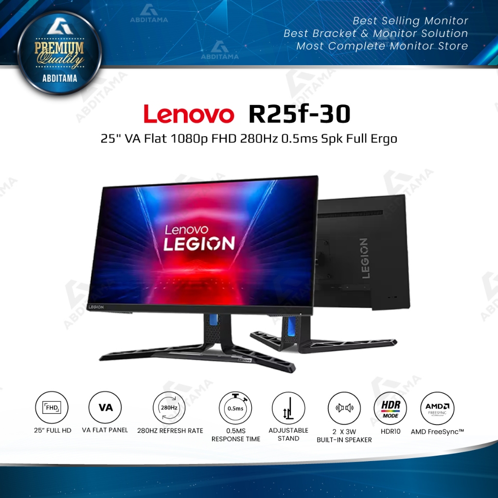 Jual Monitor LED LENOVO R25F-30 25" VA Flat 1080p FHD 280Hz 0.5ms HDMI ...