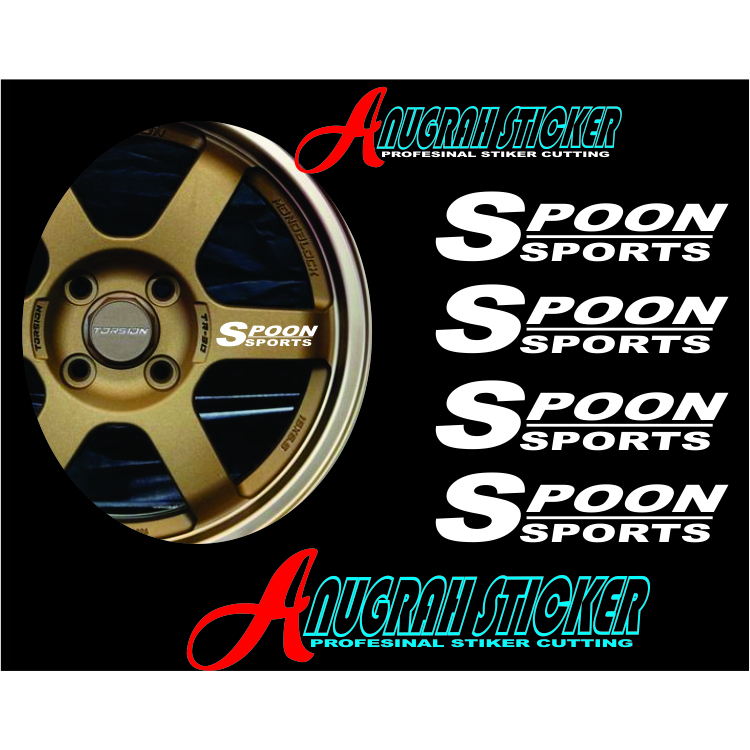 Jual stiker velg rim 4 pcs sticker spoon wheels keren all mobil bisa ...