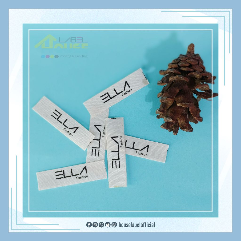 Jual Label Merek, Label Merek baju, Label baju Custom Nama+Logo Desain ...