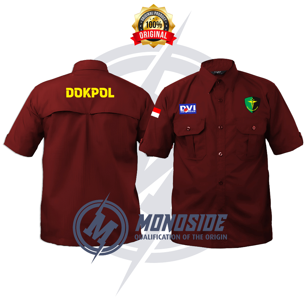 Jual KEMEJA PDL PDH LENGAN PENDEK DOKKES POLRI DOKPOL FULL BORDIR FREE ...