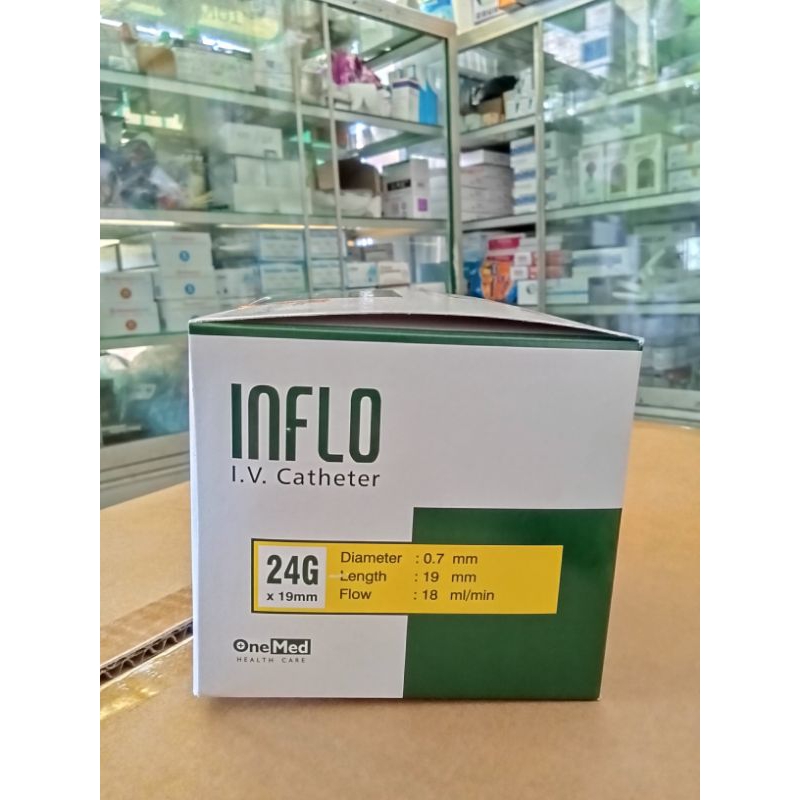 Jual INFLO I.V. CATHETER 24G box isi 50pcs | Shopee Indonesia