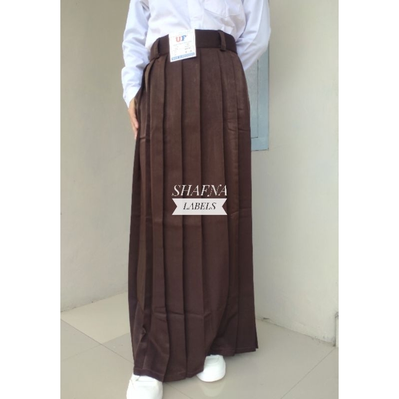 Jual Rok Sekolah Full Rempel Cokelat Pramuka SMP-SMA Twist | Shopee Indonesia
