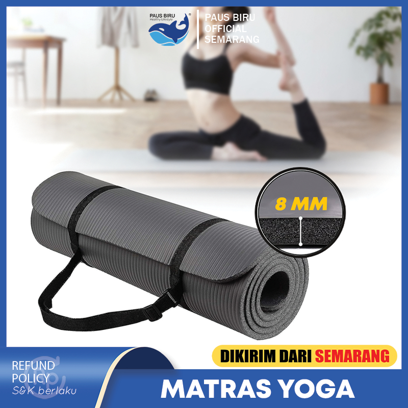 Jual Paus Biru - NEW Upgrade Material NBR Yoga Mat UKURAN 8MM | Matras ...