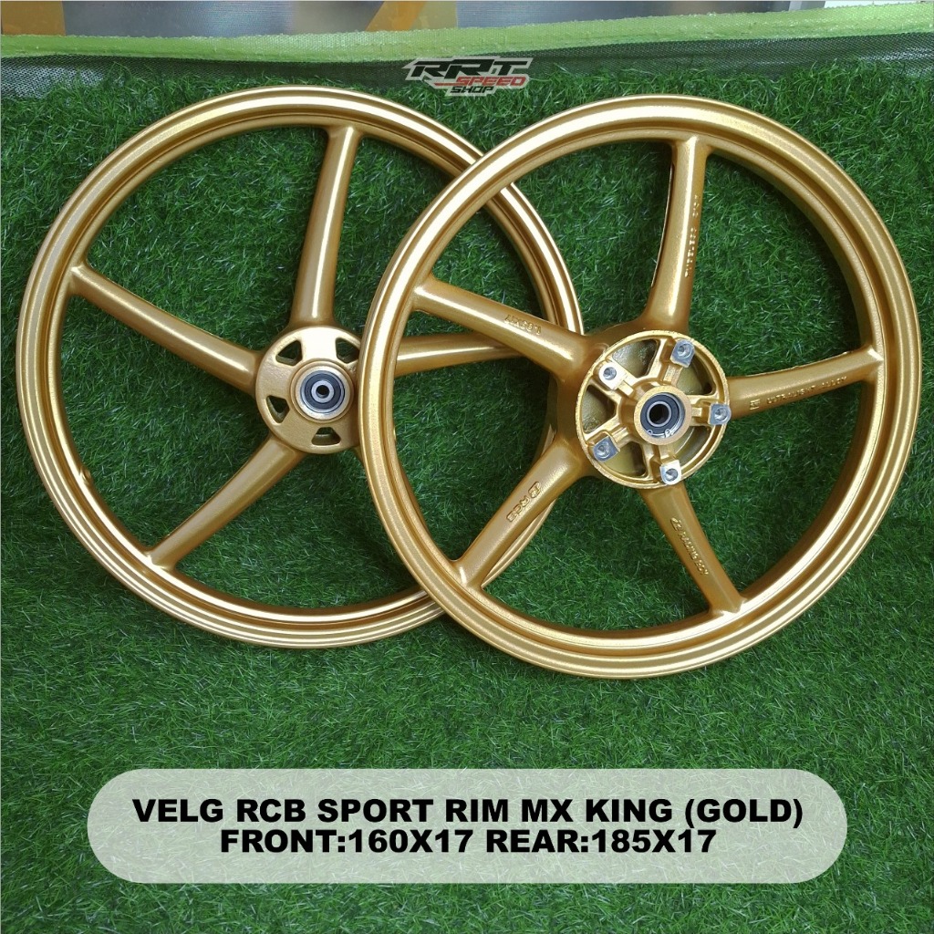 Jual RRT VELG RCB SPORT RIM MX KING GOLD DEPAN 160 BELAKANG 185 RING 17 ...