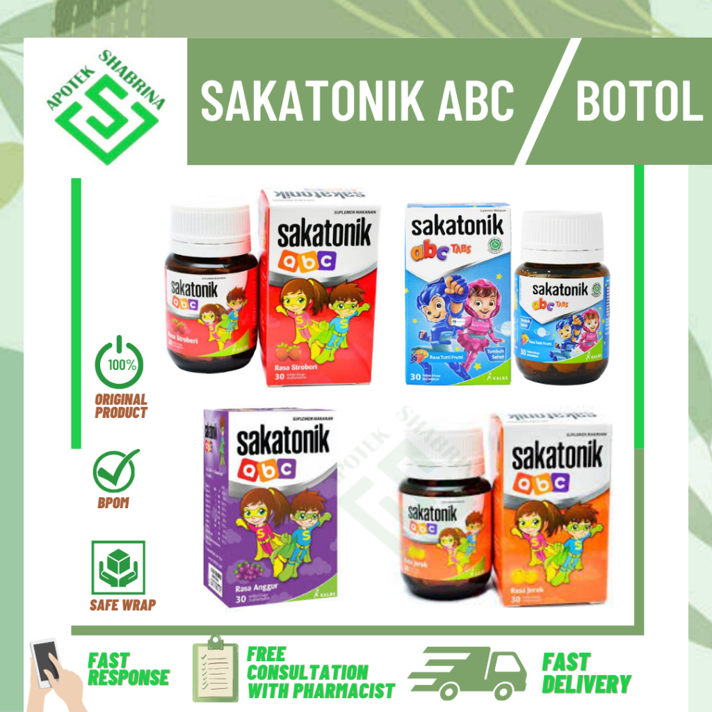 Jual Sakatonik ABC Strawberry 30 Tablet/ Sakatonik ABC Anggur 30 Tablet ...