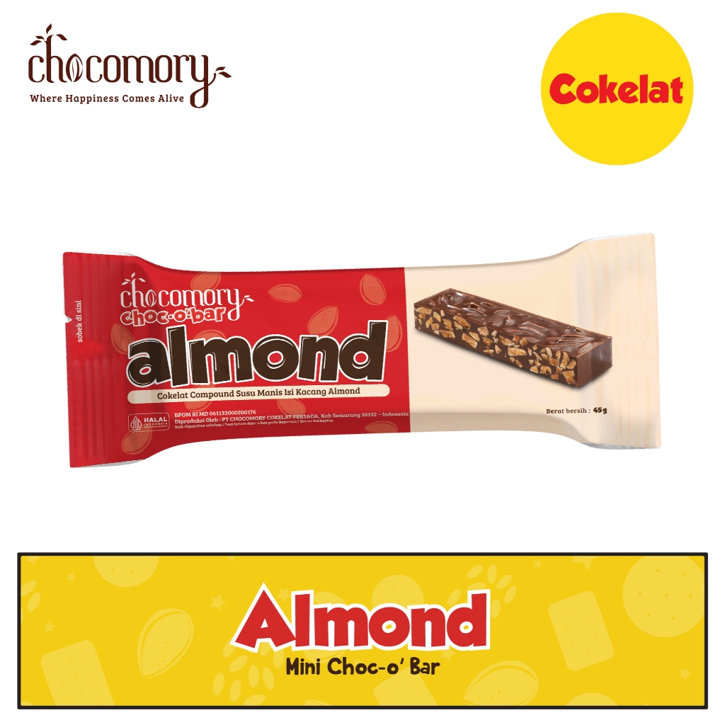 Jual Chocomory Mini Choco Bar Almond 35g | Shopee Indonesia