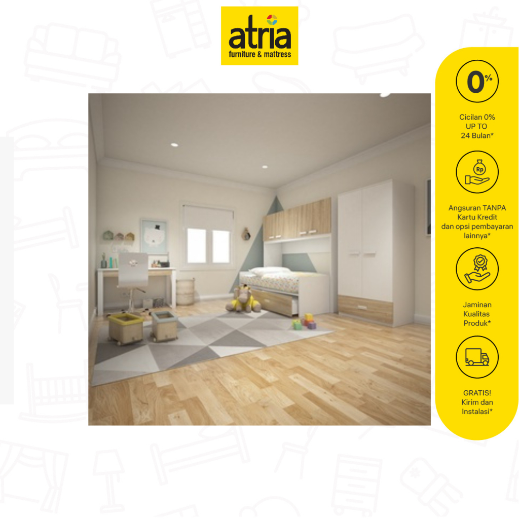 Jual Atria Tedrick Tempat tidur Double Bed Set | Shopee Indonesia