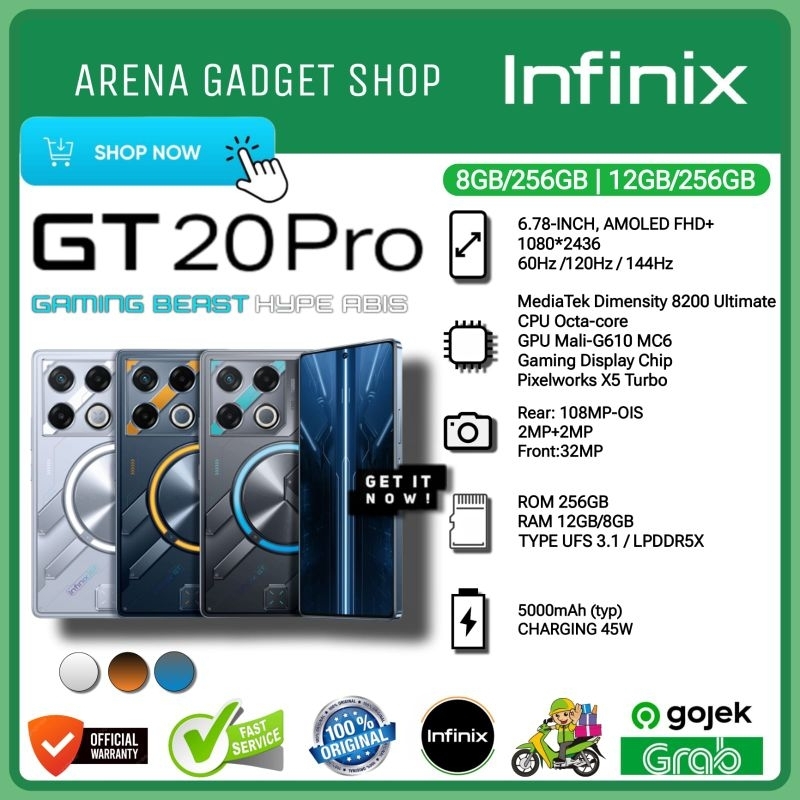 Jual Infinix GT 20 Pro 5G Ram 8/256GB 12/256GB New Garansi Resmi Infinix GT20 Pro | Shopee Indonesia