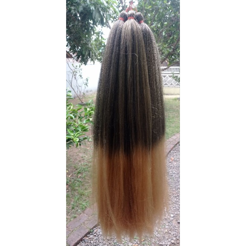 Jual Cemara ombre tanpa tulang rambut sintesis (palsu) | Shopee Indonesia