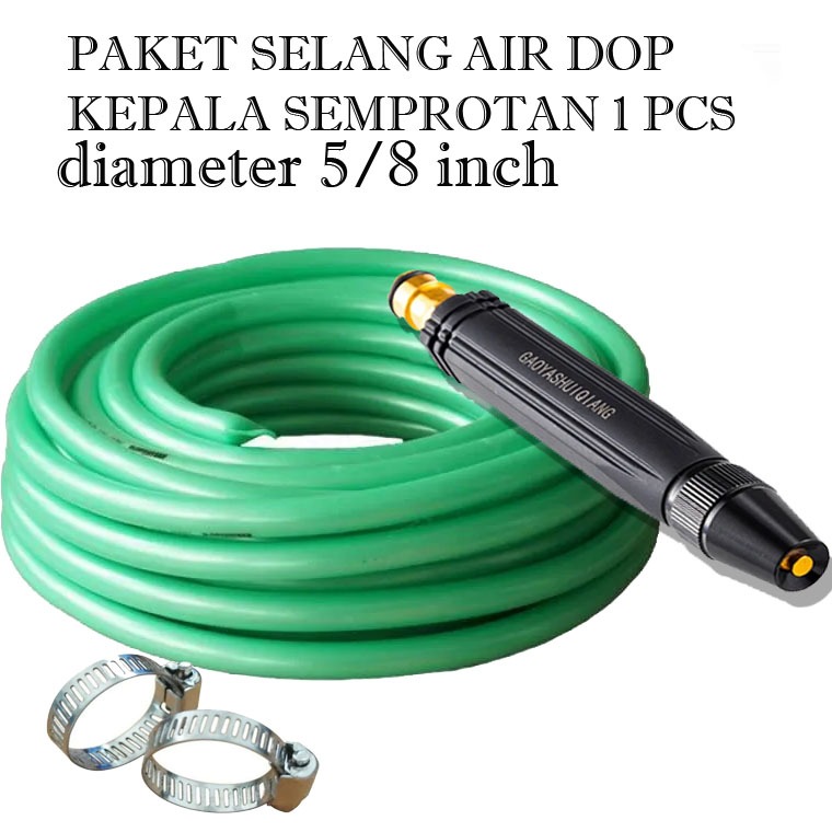 Jual Paket Selang Air cuci motor cuci mobil siram tanaman / Selang semprotan cuci motor dop 5/8 ...