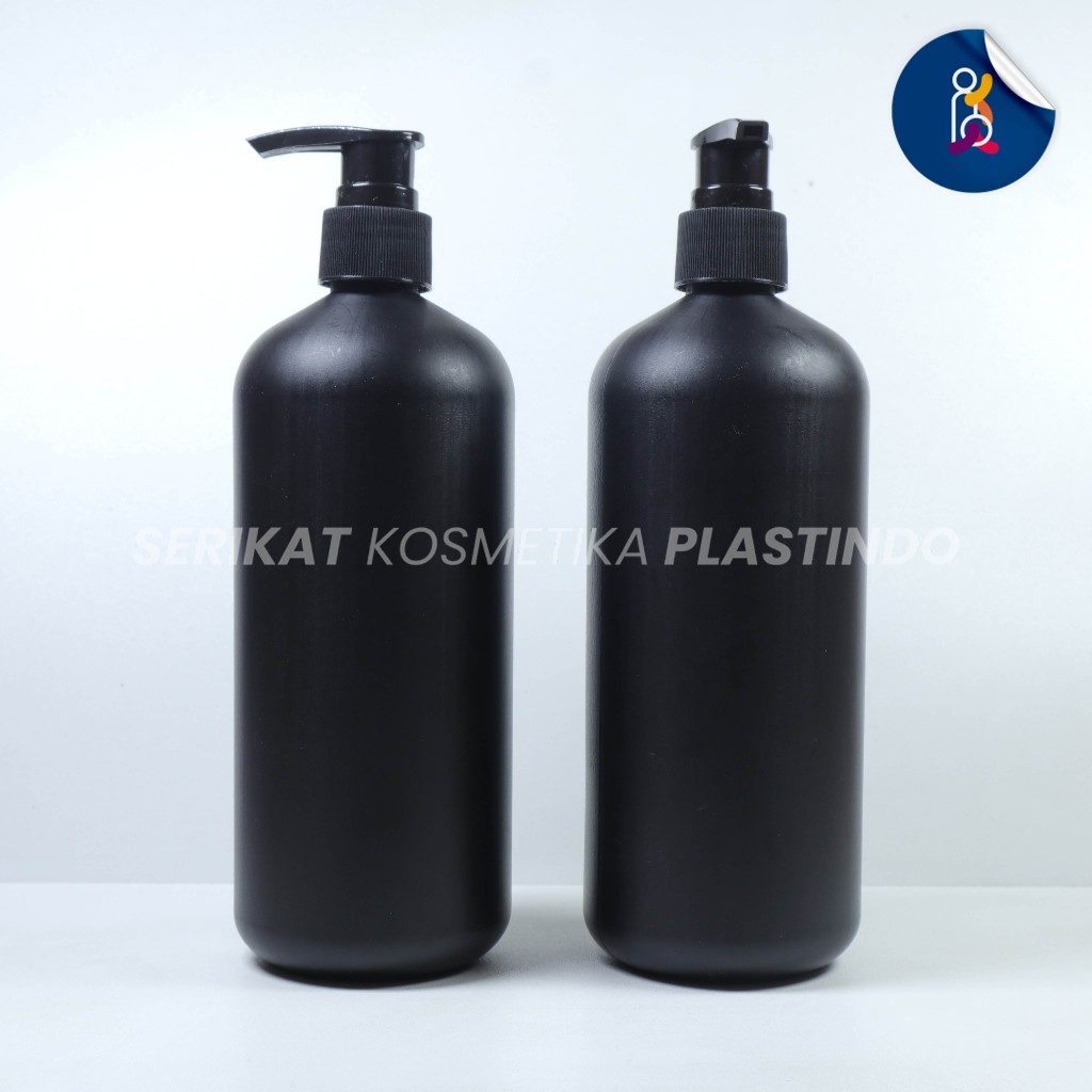 Jual 500ML BOTOL HDPE HITAM DOFF TUTUP PUMP LOTION HITAM/PUTIH/NATURAL NECK24 | Shopee Indonesia