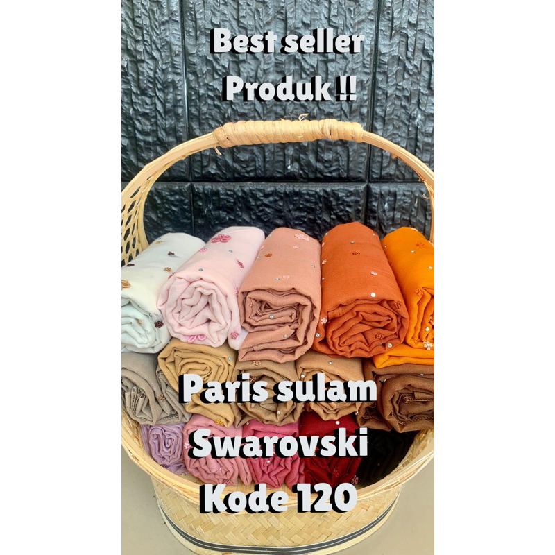 Jual Segi empat paris sulam swarovski kode 120 / Sulam handuk | Shopee ...