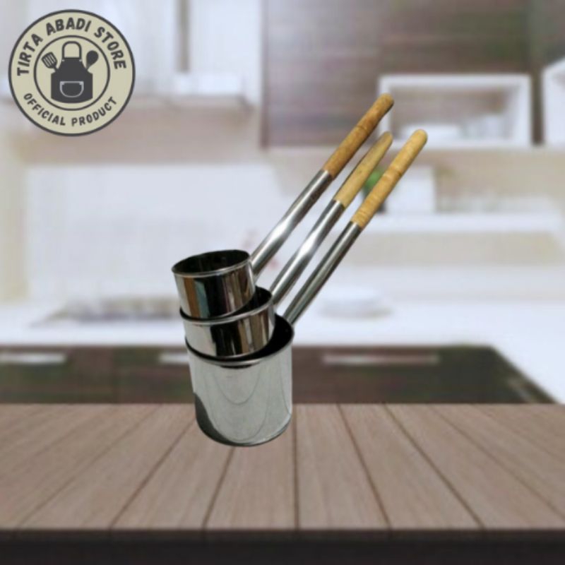 Jual GAYUNG BAJIGUR 3 PCS GAYUNG STAINLESS GAGANG KAYU | Shopee Indonesia