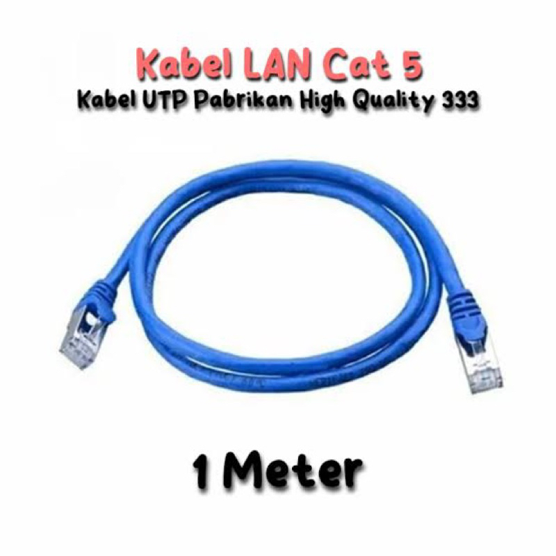 Jual KABEL LAN RJ45 UTP ETHERNET CAT5 1,5m/2meter | Shopee Indonesia