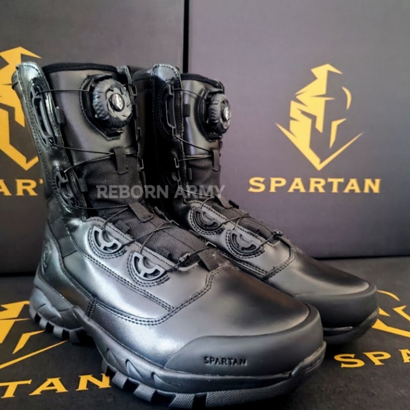 Jual Sepatu PDL tali putar Spartan Full Kulit/diablo | Shopee Indonesia