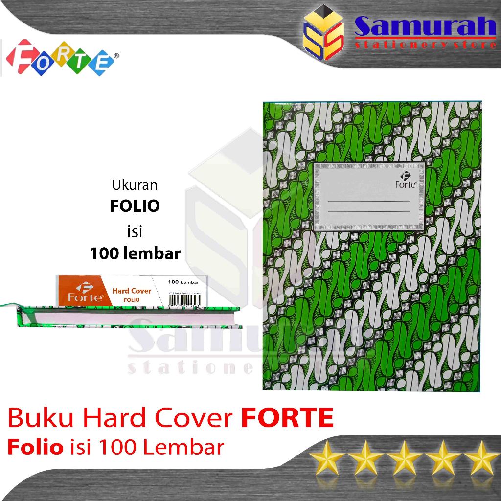 Jual Buku Hard Cover Forte Folio isi 100 lembar / Buku Besar Akutansi ...