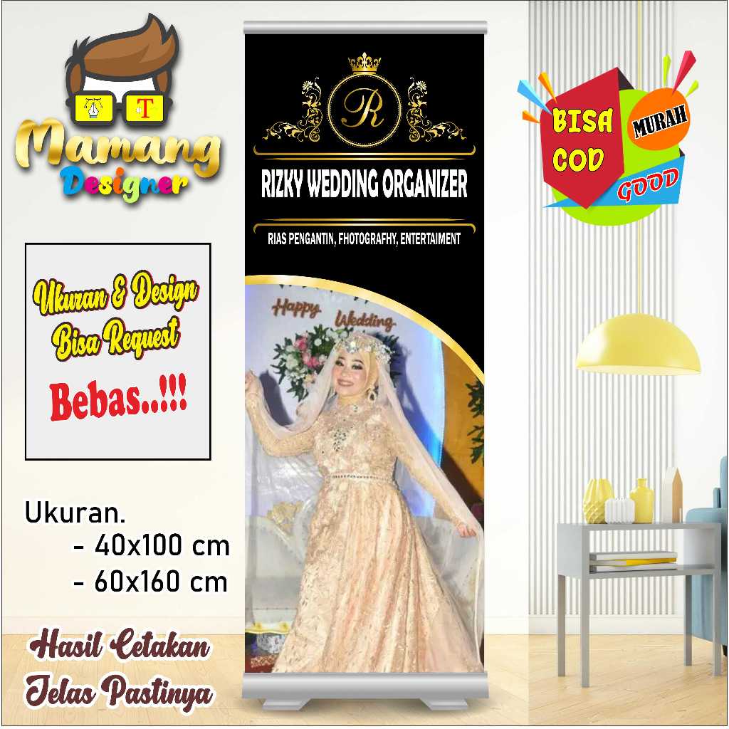 Jual Cetak Spanduk Banner MMT Jasa Rias Pengantin atau Organizer bb ...