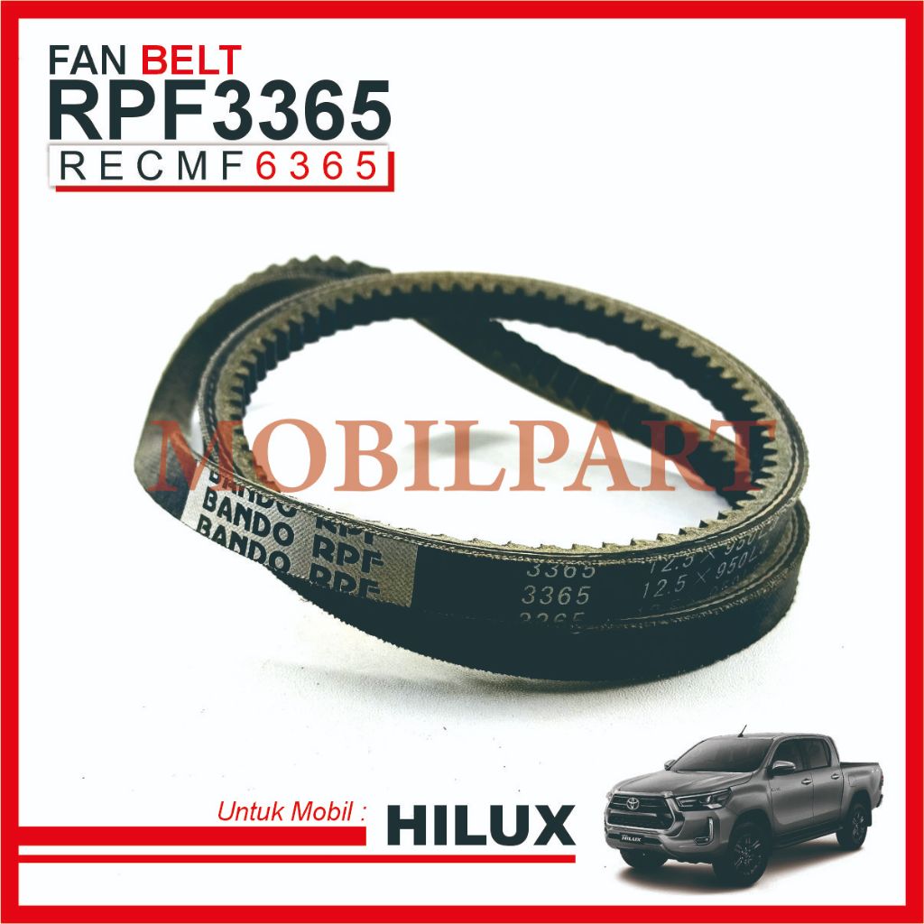 Jual FANBELT FAN BELT TALI KIPAS VAN BELT KIPAS ANGIN RPF-3365 RPF3365 RPF 3365 RECMF6365 HILUX ...