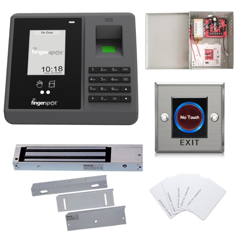 Jual Fingerspot Revo WFV-208BNC Paket Akses Door+Absensi Wajah Access Control Fingerprint ...