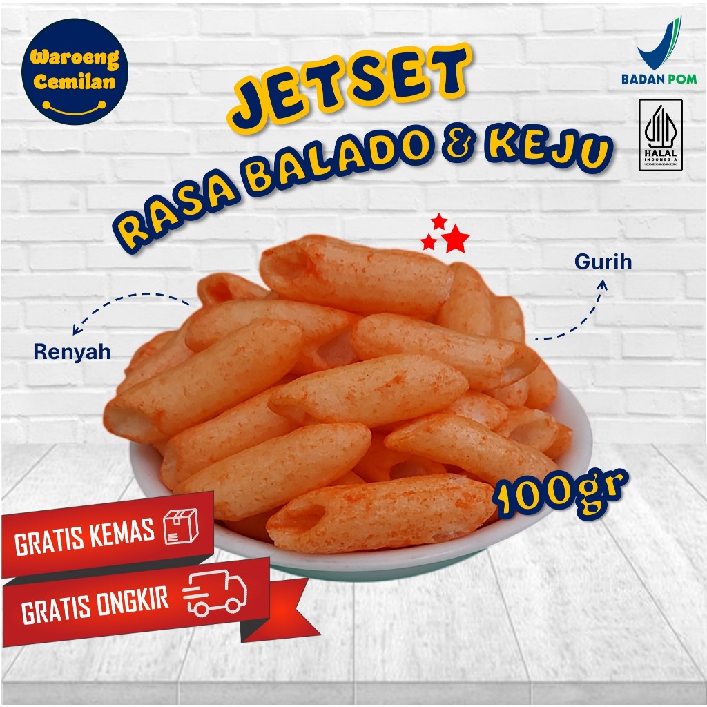 Jual Snack Cemilan Jetset Rasa Balado Keju 100gr | Shopee Indonesia