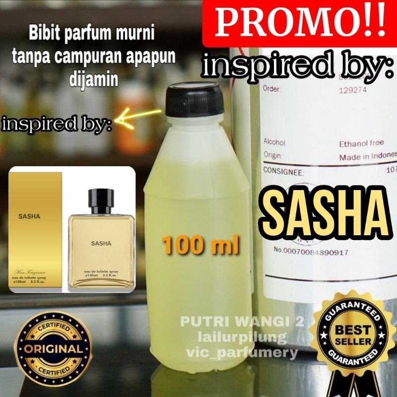 Jual SASHA 100ML / 10ml/50ml/200ml BIBIT PARFUM MURNI ASLI TANPA ...