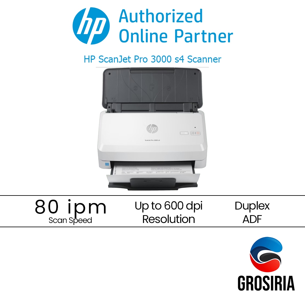 Jual HP Scanner ScanJet Pro 3000 s4 Sheet Feed 40 ppm 80 ipm USB ADF ...