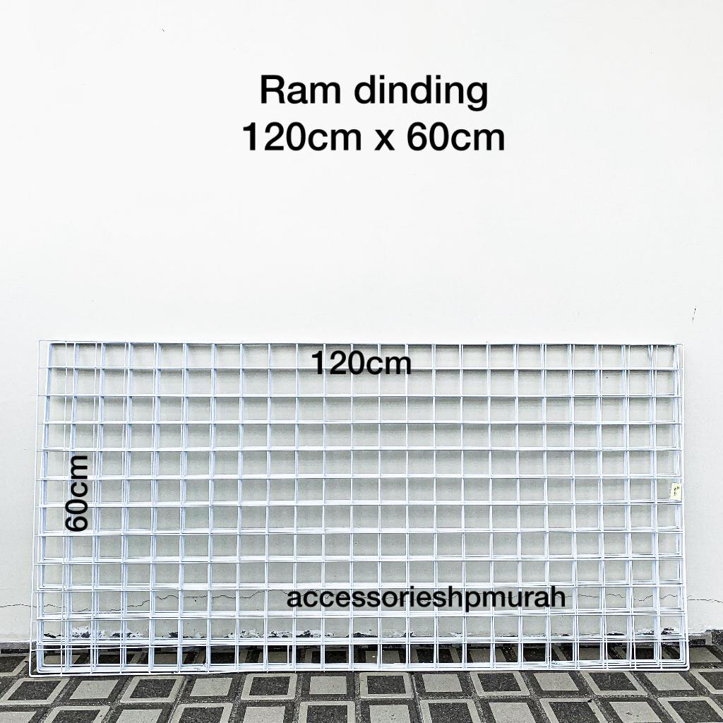 Jual KAWAT RAM DINDING 120CM X 60CM RAK DISPLAY AKSESORIS HP | Shopee ...