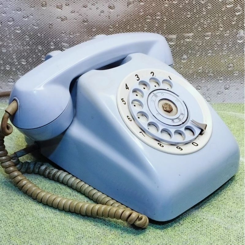 Jual Telepon putar jadul antik made in Japan warna Biru Muda | Shopee ...