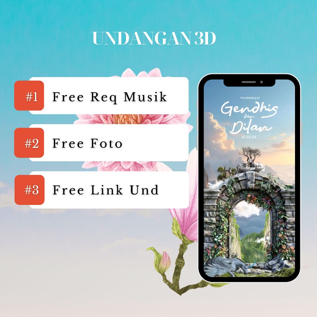Jual Undangan 3D VIdeo Pernikahan Cantik Rustic Aesthetic | Shopee ...