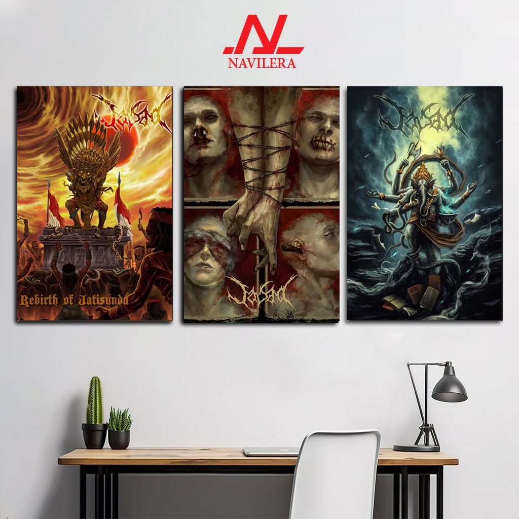 Jual NAVILERA.CO HIASAN PAJANGAN DINDING BAND JASAD 20X30CM POSTER KAYU ...
