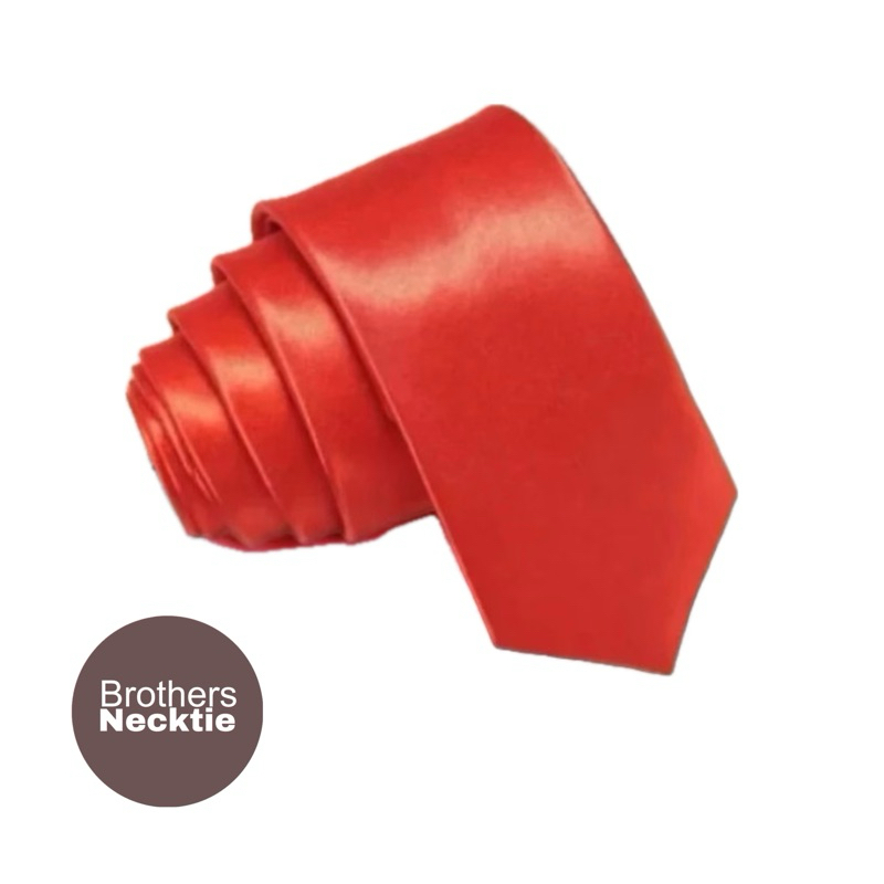 Jual Dasi Pria Dasi Panjang Dasi Satin Polos Merah 3 inchi 8cm | Shopee ...