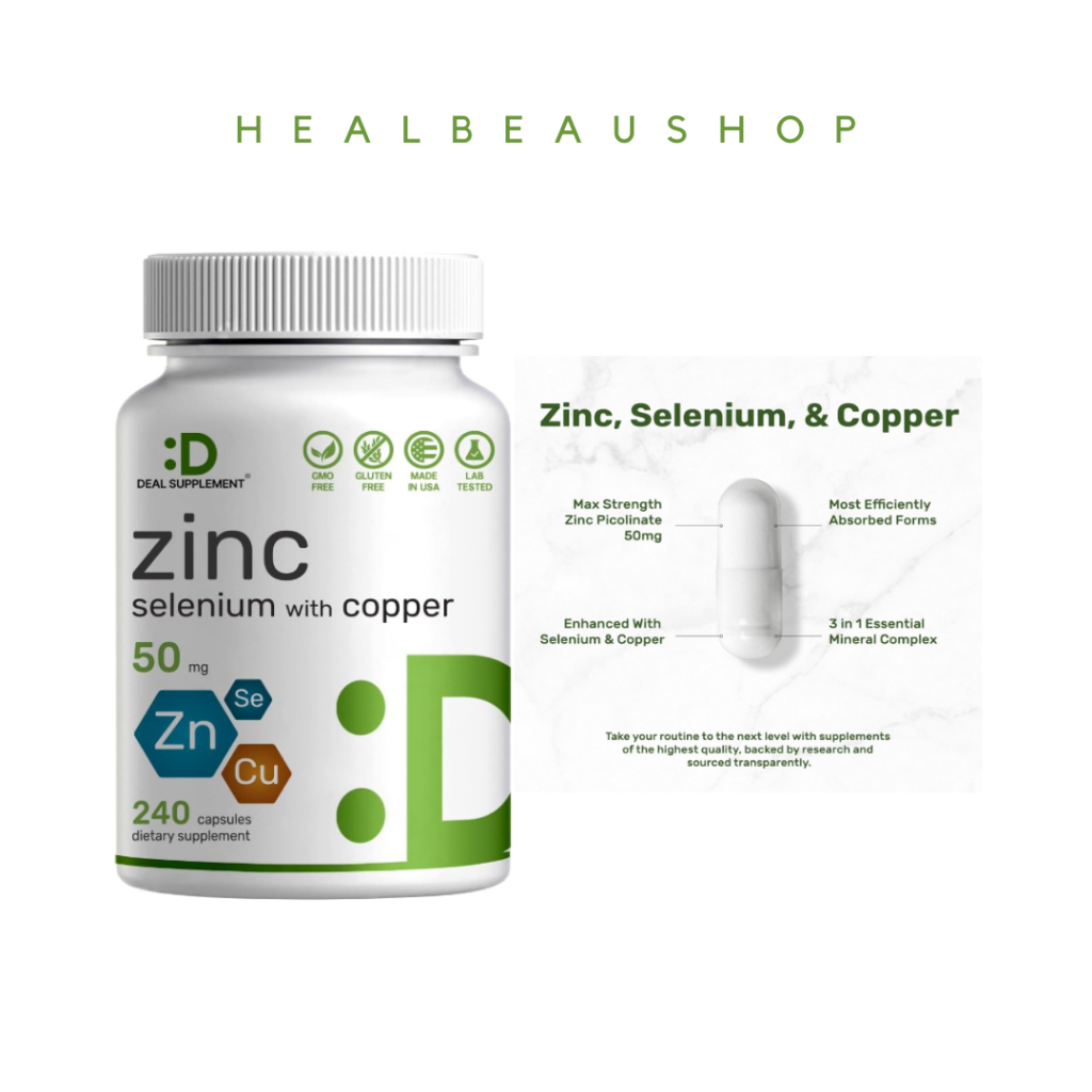 Jual Deal Zinc Selenium Copper Suplemen Imun Mata Jantung Kulit 240caps ...
