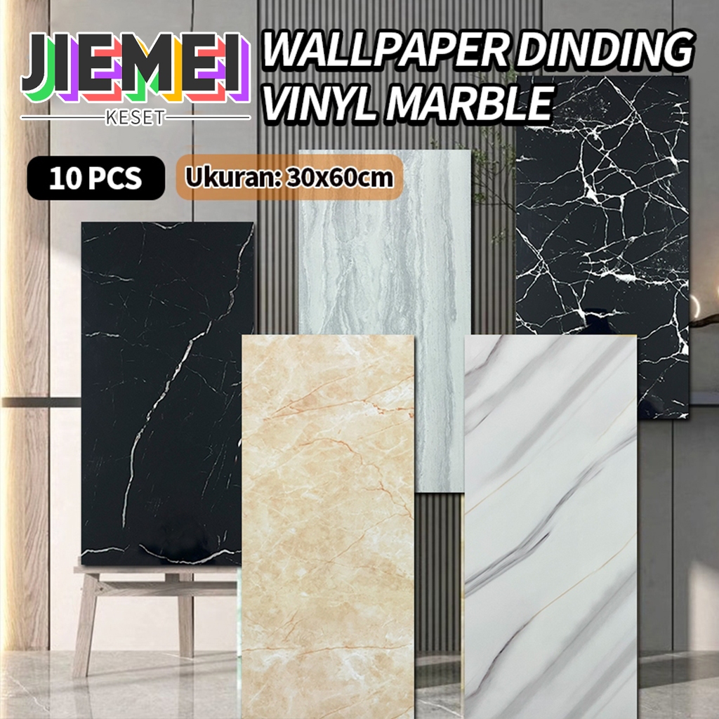 Jual JIEMEI (10PCS) Wallpaper dinding VINYL Marble 30 x 60 cm Lantai ...