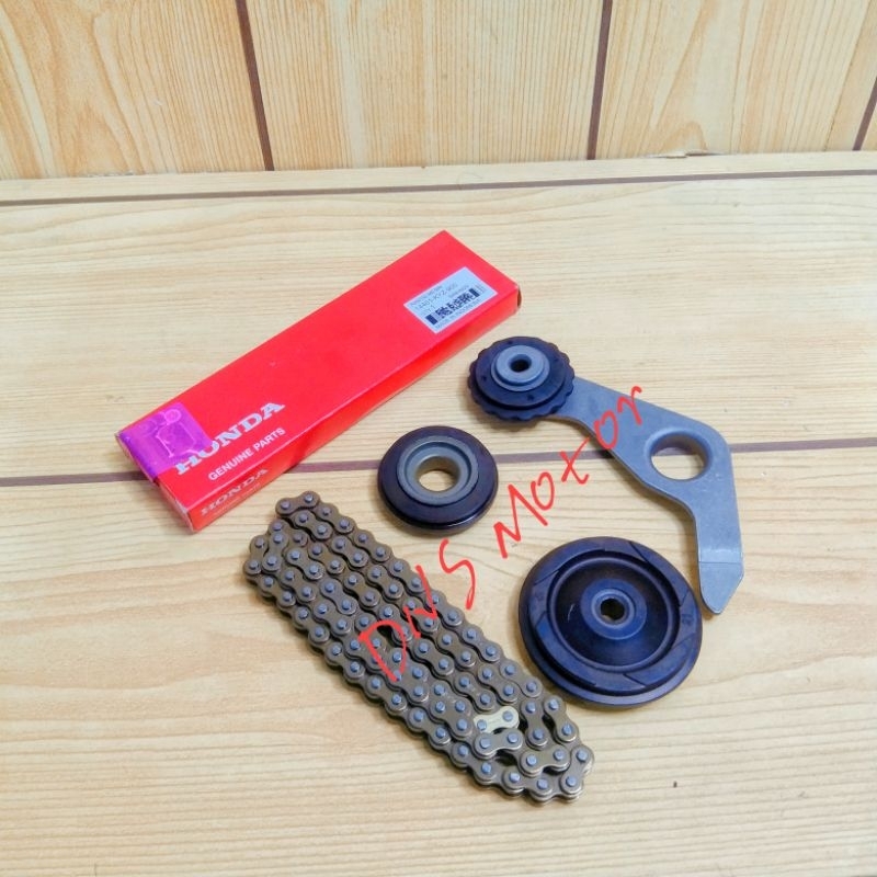Jual RANTAI KETENG+ROLL KETENG KYZ HONDA SUPRA X 125 HELM IN. | Shopee ...