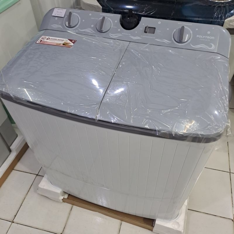 Jual MESIN CUCI POLYTRON 2 TABUNG PWM-9076 9 KG/ GARANSI RESMI POLYTRON ...