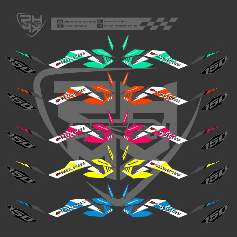 Jual striping dtracker motif standar decal ori kawasaki dtracker stiker ...