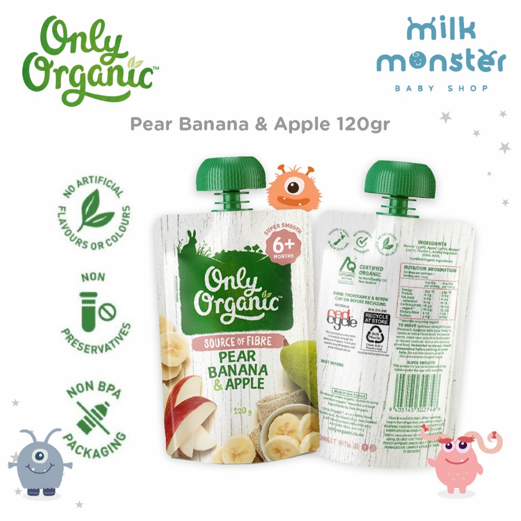 Jual Only Organic Bubur Bayi Sayur Puree Organic 120gr 6m+ / Bubur Buah ...