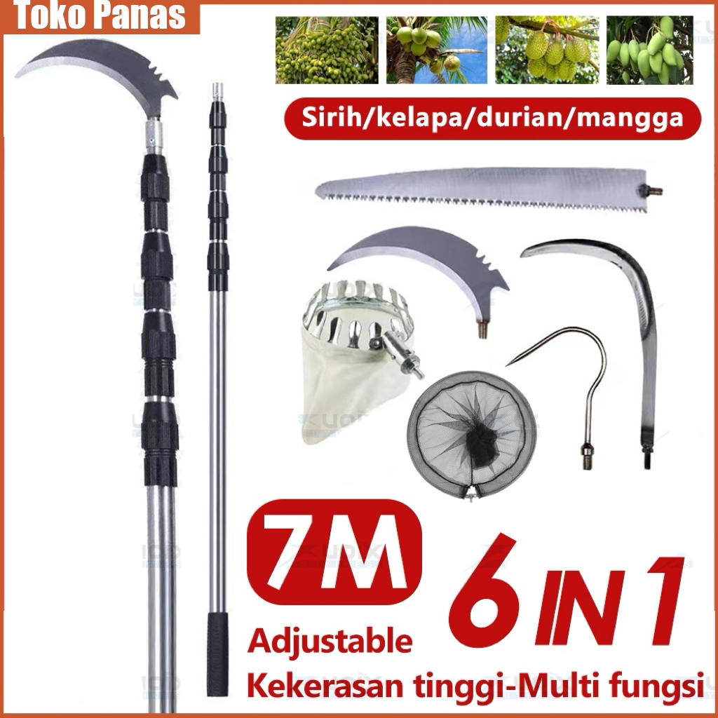 Jual 7M6/4in1 Alat Pemetik Buah Alat Berkebun Pemetik Buah Tongkat ...