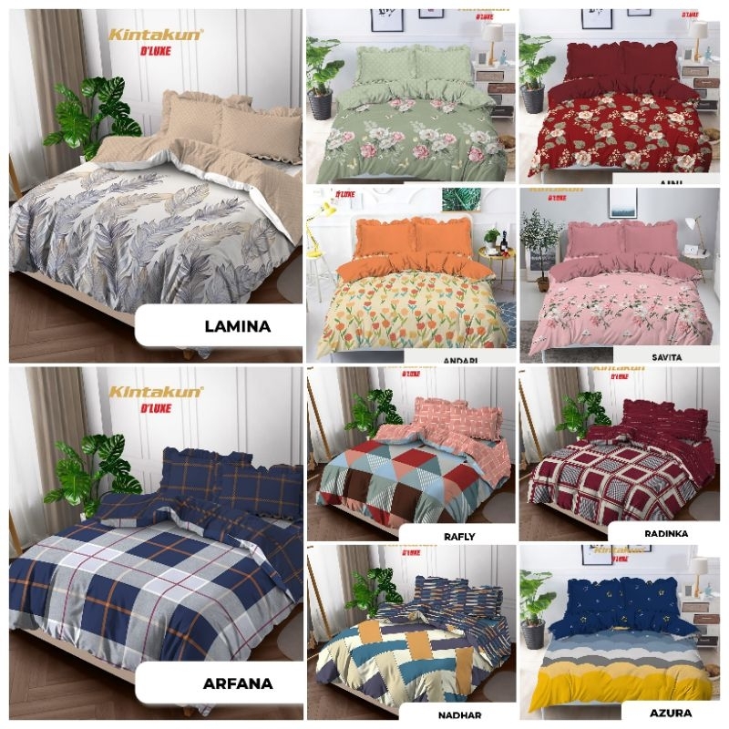 Jual BEDCOVER SET SPREI RUMBAI 160×200 KINTAKUN DELUXE | Shopee Indonesia